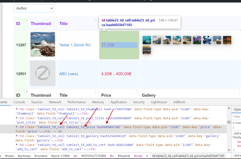 Is it possible to customize CSS only of one table cell? - TABLEON ...